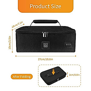 Langtaojin Portable Oven 12V,Food Warmer For Truckers,Car Heated Lunch Box Portable Personal Microwave For Road Trip/Office Work/Picnic/Camping/Family gathering Gray