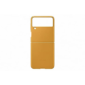 SAMSUNG Galaxy Z Flip3 Leather Cover - Official Case - Mustard