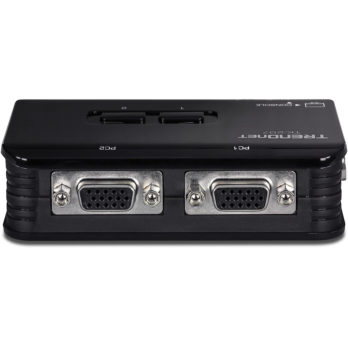 TRENDnet 2-Port USB KVM Switch and Cable Kit, 2048 x 1536 Resolution, Device Monitoring, Auto-Scan, Audible Feedback, USB 1.1, Compliant with Windows and Linux, Hot-Pluggable, White, TK-207K