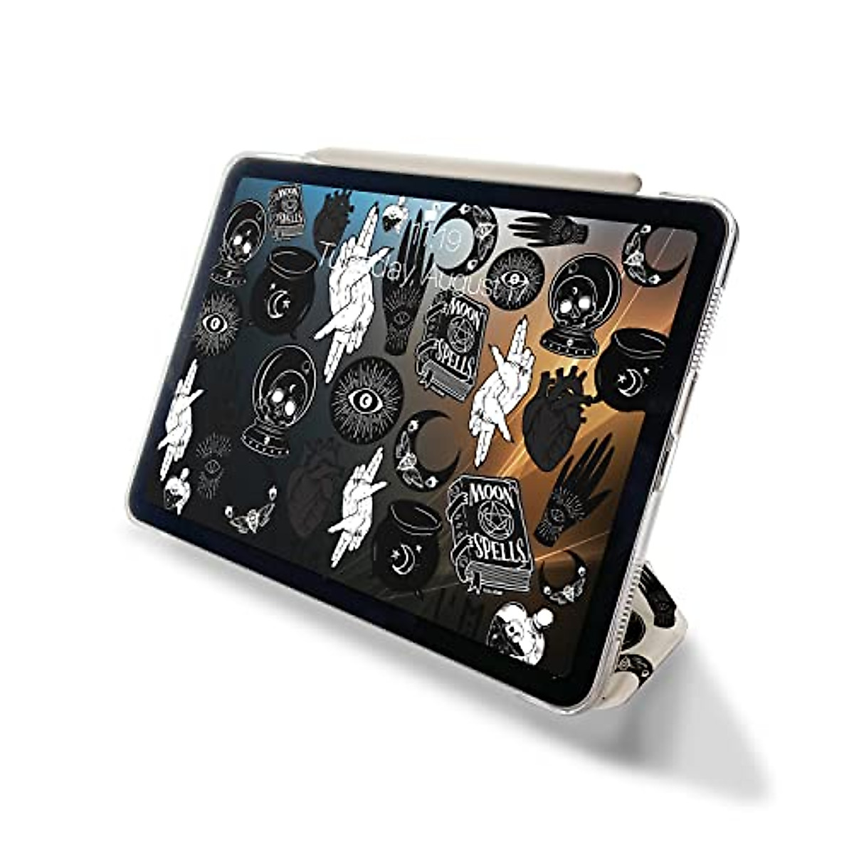 Halloween Witchcraft Magical Pattern Case Compatible with All Generations iPad Air Pro Mini 5 6 11 inch 12.9 10.9 10.2 9.7 7.9 Plastic Fabric Cover Slim Smart Stand SN1067 (8.3" Mini 6th gen)