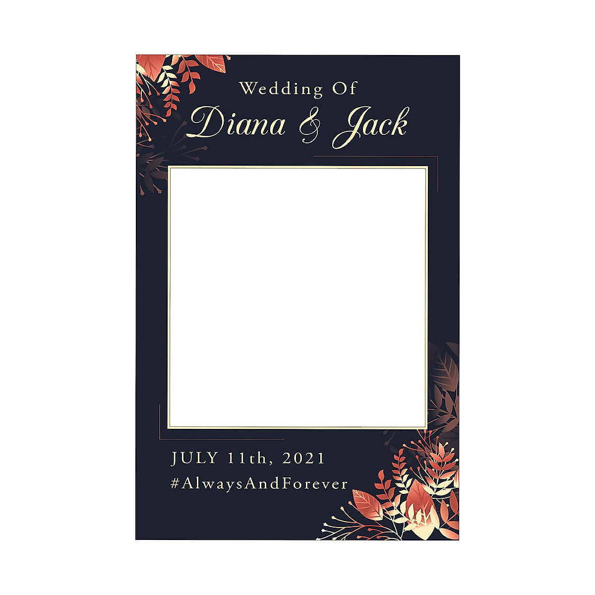 BannerBuzz Custom and Standard Selfie Frames, 890 GSM 5mm Non-Reflective Corflute Material, 600 DPI Direct UV Printing on Substrate, for Parties Photo Booth Events (Design 04, 36"x48")