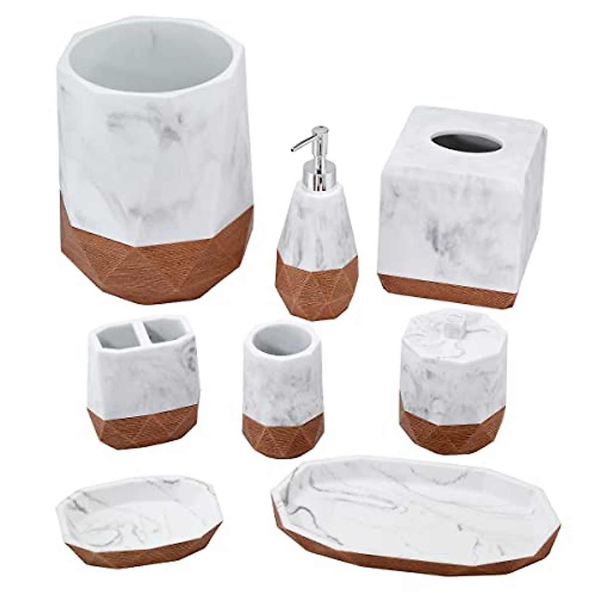 Avanti Linens Salerno Collection, Decorative Wastebasket, Gray