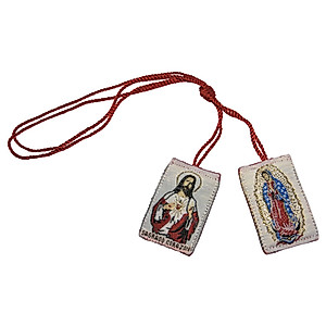 Angelitos de Mexico Sacred Heart with Our Lady of Guadalupe Scapular del Sagrado Corazon
