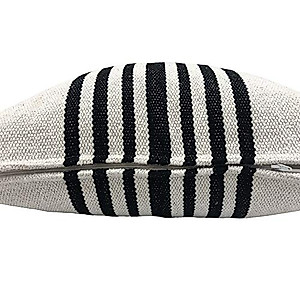 LR Home Bold Striped Throw Pillow, 22" x 22", White/Black