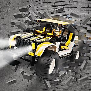 PREBOX Remote & APP Control Jeep Building Toys for Boys - Erector Sets STEM Projects for Kids Age 8-12, Birthday Gifts for Boys 6 7 8 9 10 11 12 year old