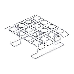 Ice Cream Cone Cupcake Baking Rack, 16 Cavities Stainless Steel Ice Cream Display Desktop Stand Tray DIY Cooling Rack for Kids Birthday Afternoon Tea Party