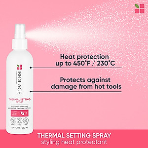 Biolage Thermal Active Spray | Heat Styling Treatment Adds Body & Volume | Paraben-Free | Vegan | 8.4 Fl Oz