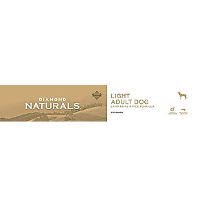 Diamond Naturals Light Real Meat Recipe Premium Dry Dog Food To Help Support Weight Management With Real Pasture Raised Lamb Protein 15Lb, 1772_15_DNL