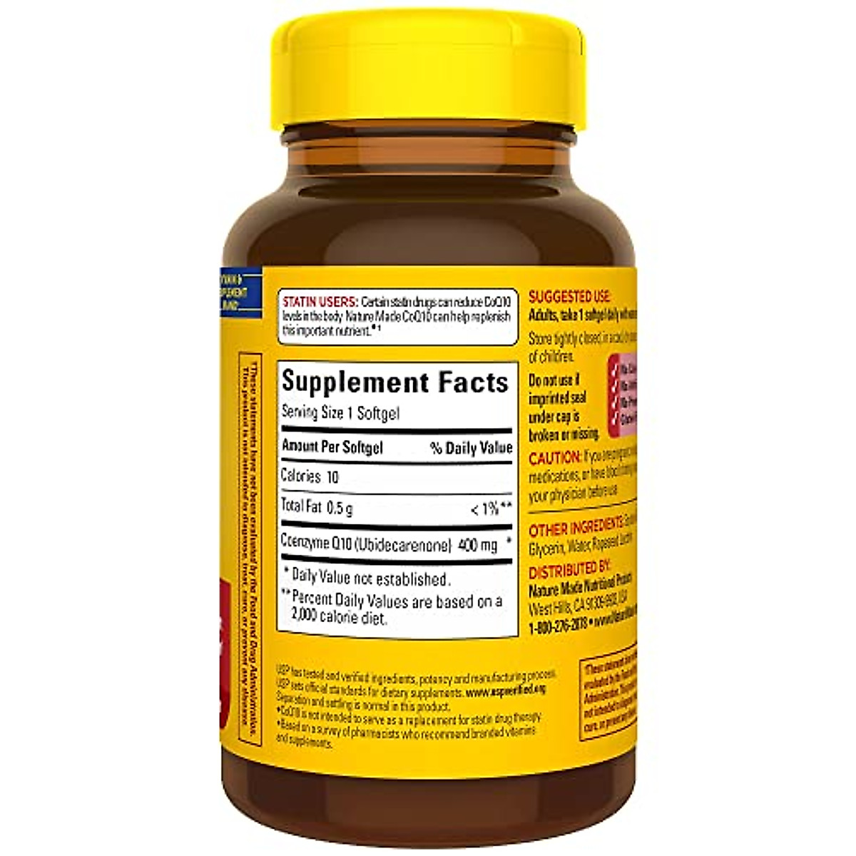 Nature Made CoQ10 400 mg, Dietary Supplement for Heart Health Support, 40 Softgels, 40 Day Supply