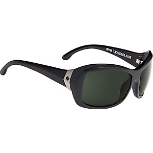 Spy Optic Farrah Sunglasses,Black/Happy Gray/Green Polar,62 mm