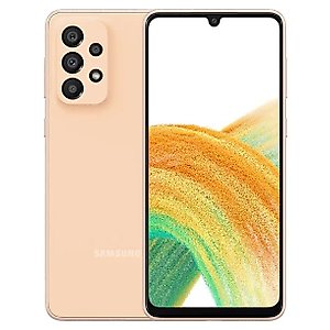 SAMSUNG Galaxy A33 5G Dual A336E 128GB 8GB RAM Factory Unlocked (GSM Only | No CDMA - not Compatible with Verizon/Sprint) - Awesome Peach