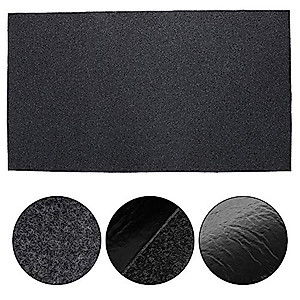 Under the Grill Mat, Fireproof BBQ Rug Ground Protective Anti-Slip Oily Splatter Protection Floor Scratch Prevention for Indoor Outdoor Backyard Deck Garden 124 x 75cm / 48.81 x 29.53inch Black