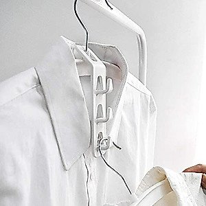 Ismeally Multi-Function Cascading Clothes Hanger Hooks Multi-Layer Cabinet Clothes Connection Folding Storage Clothes Rack Hanger Organizer for Closet Organizer (16Pcs)