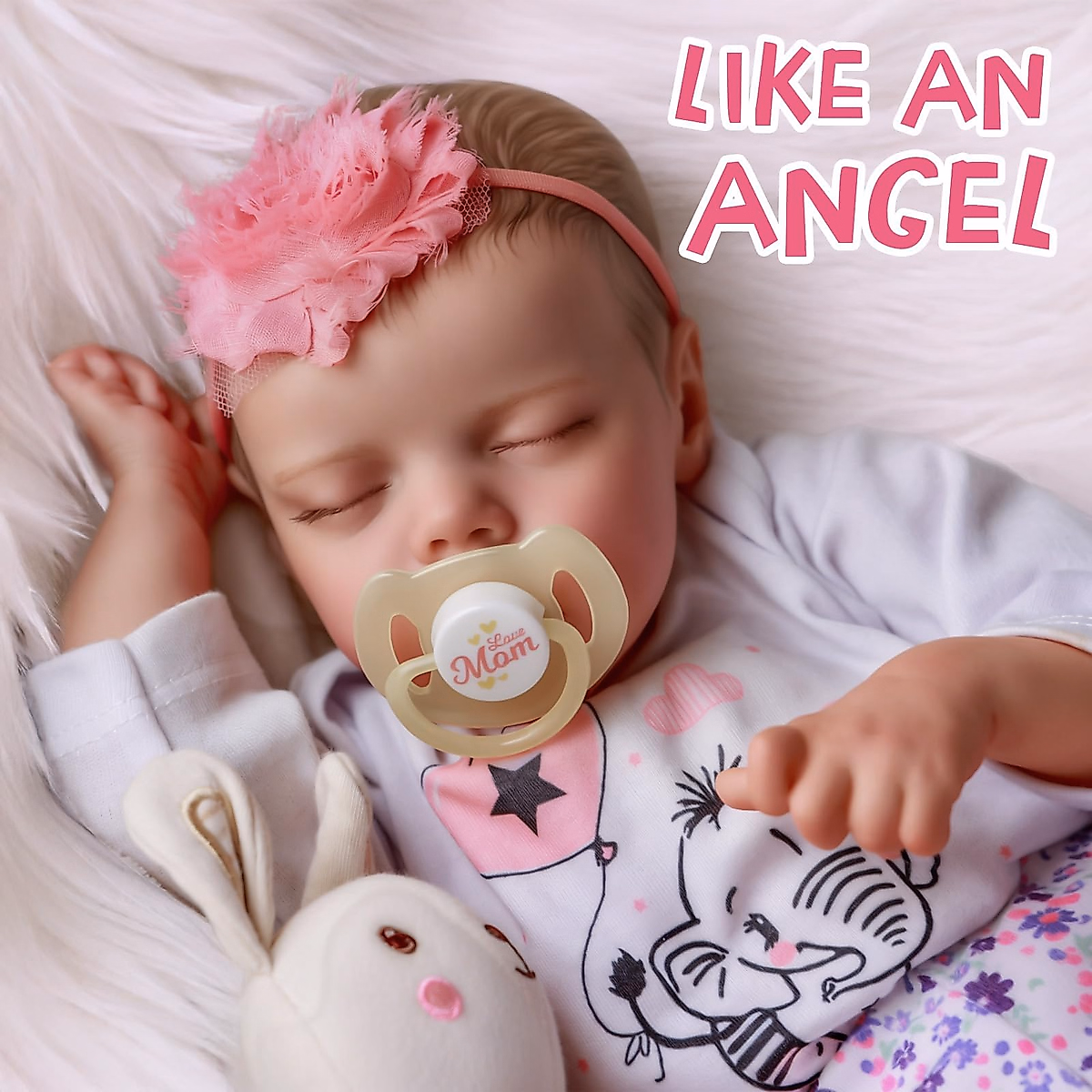 Lifelike Reborn Baby Dolls Twinnie - Girl 17-Inch - Soft Body Realistic-Newborn Baby Dolls Full Vinyl Body Poseable Baby Girl with Feeding Kit Gift Box for Kids Age 3+