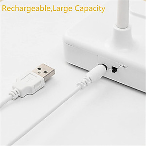 MAYTHANK Cordless Desk Table Lamp Reading Light Rechargeable Battery 2200m,Touch 3 LED Modes,Dimmable,Small,Gooseneck, Highest 17.7",Lamp for Kids Bedroom Bedside