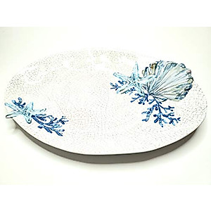 Sigrid Olsen Coral Sea Life Serving Platter, Multicolor