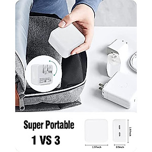 USB-C iPhone Fast Charger,PD 3.0 35W Dual USB-C Port Power Adapter,Cell Phone Wall Charger+USB-C to USB-C/Lightning Cable,Compatible with iPhone 14/13/12/11 /Pro/Max/Se/X/Xr/Xs/8 /8plus /iPad…