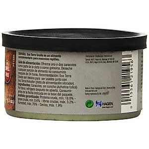 Exo Terra Specialty Reptile Food, Canned Unshelled Snails for Reptiles, PT1956