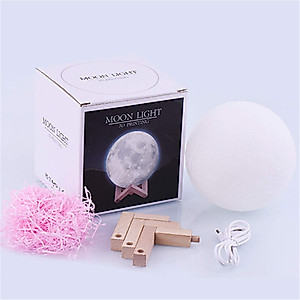 Shiny Alice 16 Colors Personalized Photo Night Light Customized 3D Printing USB Charging Moon Lamp Moon Light Night Light for Kids Gift for Women Christmas Gift…