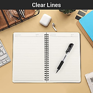 EUSOAR Hardcover College Ruled Spiral Notebooks, A5 3Packs 5.5"x8.3" 120 Pages Lined Travel Writing Subject Notebooks Journal, Memo Notepad Sketchbook, School Office Business Diary Spiral Book Journal