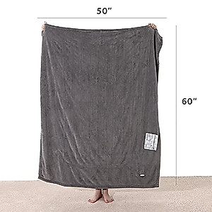 Sunbeam Royal Luxe Dove Grey Heated Personal Throw / Blanket, Cozy-Warm, Adjustable Heat Settings
