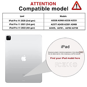 SPARIN [2+2 Pack] Screen Protector Compatible with iPad Pro 11 inch 2022/2021/2020/2018 with Camera Lens Protector, 9H Tempered Glass Compatible with Apple Pencil and Face ID