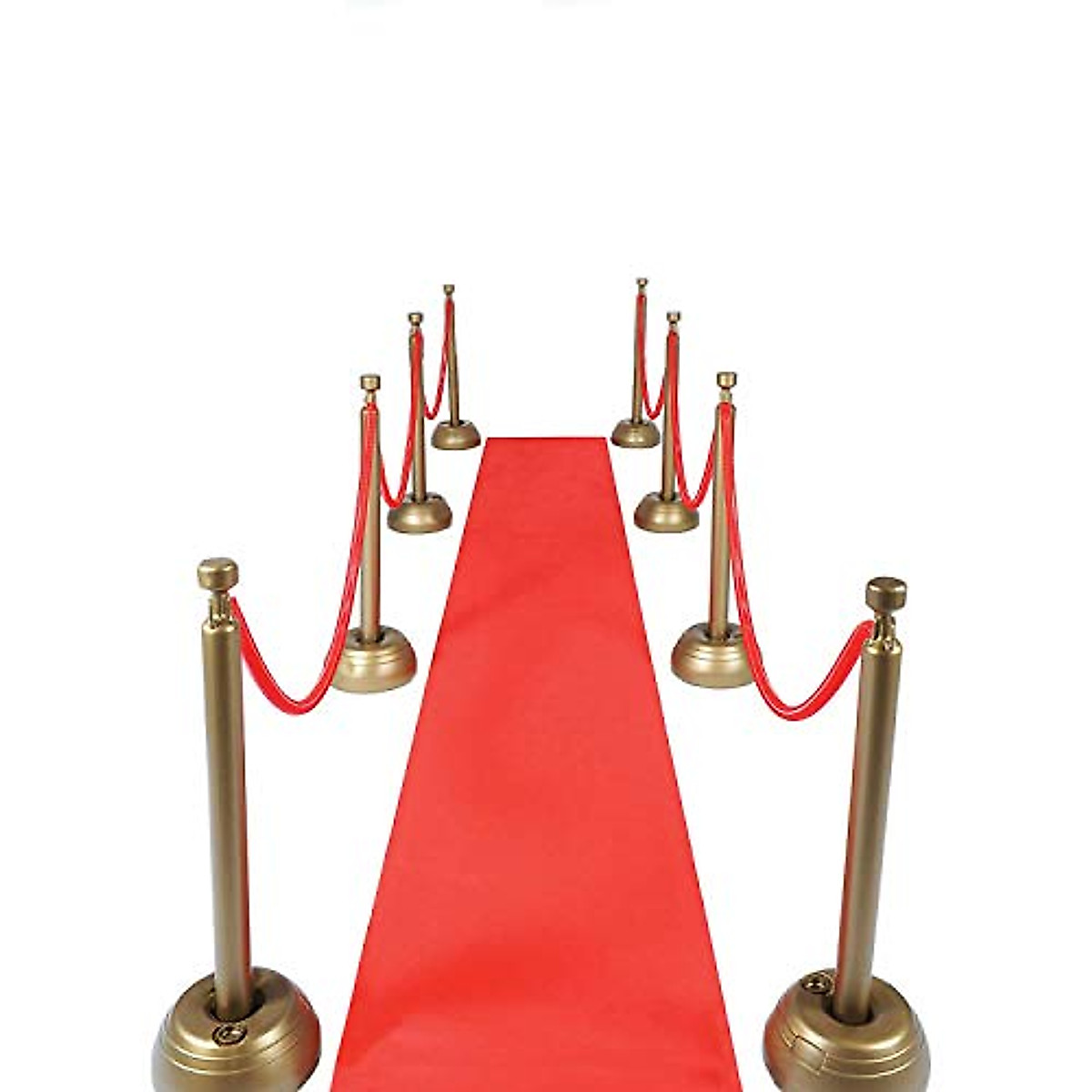 Red Carpet Aisle Runner for Party 24 in × 15 ft, 80 GSM Red Novelty Polyester Fabric Aisle Runner for Wedding, Red Runway Rug for Holiday Parties, Special Events