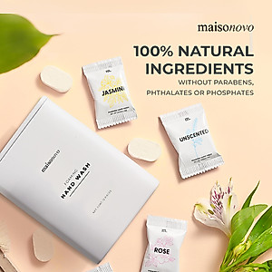 MaisoNovo Foaming Soap Dispenser with Concrete Tray - Hand Soap Refills for Foaming Dispenser - Black Bottle w.Tray 14 oz - 12 Mix Tablets