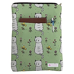 Cute Cats with Flowers Book Sleeve - Book Cover for Hardcover and Paperback - Book Lover Gift - Notebooks and Pens Not Included