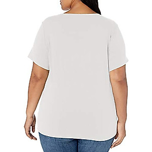 Amazon Essentials Women's Short-Sleeve Crewneck T-Shirt, White, 2X