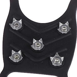 Ice Grips Walk Traction Cleats 8 Teeth Ice Cleat Snow Grippers Non-Slip Over Shoe Rubber Spikes Crampons Anti Slip Crampons Slip-on Stretch Footwear Ice Grips Walking Grip Spike for Men Women Children