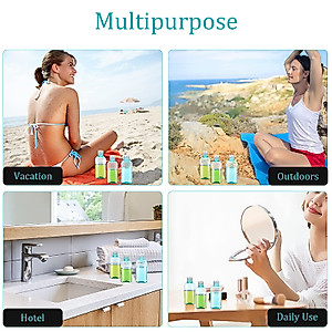 Kitchen GIMS Plastic Travel Bottles with Flip Cap 6 Pack 3.4oz/100ml Travel Shampoo Bottles Travel Size Containers for Shampoo, Conditioner & Lotion with Lables