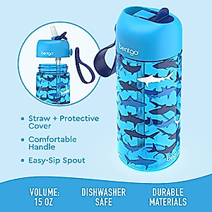 Bentgo Kids Prints Water Bottle (2-Pack) - Sharks