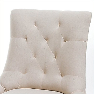 Christopher Knight Home Hayden Tufted Fabric Dining / Accent Chairs, 2-Pcs Set, Beige