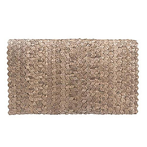 NOVICA Handmade Trance in Brown - Brown Palm Leaf Clutch Handbag, Polyester Lining and One Zip Pocket, Clutch Bag For Women Woven Purse Summer Beach, Christmas Gifts for Women