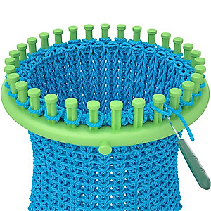 Readaeer Round Knitting Looms Set Craft Kit Tool with Hook Needle and Pompom Maker