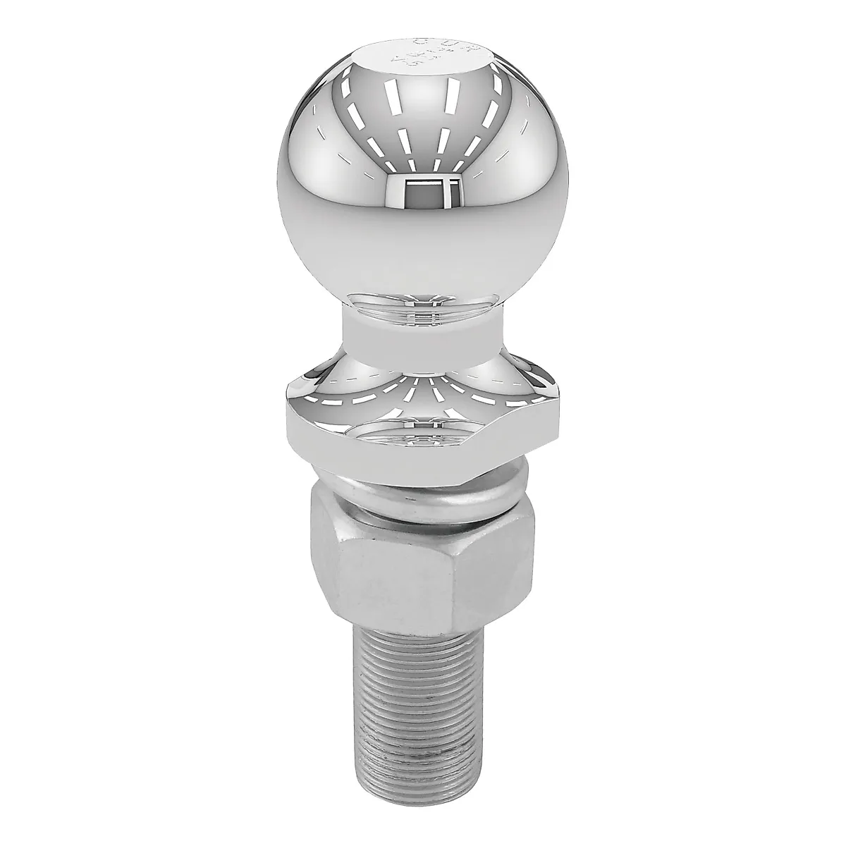 CURT 40020 Chrome Trailer Hitch Ball, 6,000 lbs, 2-Inch Diameter, 1 x 3-Inch Shank , Gray