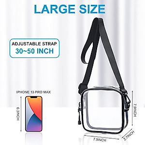 Neurora Clear Purses for Women Stadium, Clear Bag Waterproof for Ballgames, Festivals, More Flexible and Durable Design