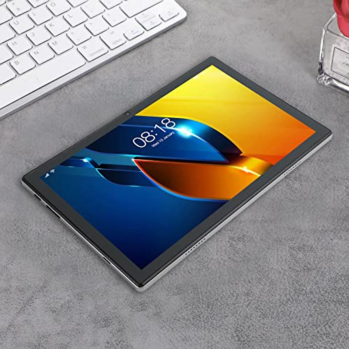 10 Inch Tablet Kids Tablet 6GB 128GB 2.4G 5G Dual Band WiFi Silver Gray 4G Office Caller UK Plug
