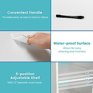 HAPPYGRILL Computer Desk with Monitor Stand, Home PC Office Desk with Keyboard Tray, Drawer & CPU Stand, Study Writing Desk Home Workstation Desk with Display Shelf