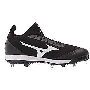 Mizuno Mens Cleat Baseball Shoe, Black/White, 13 US