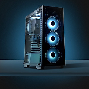 DeepCool CF120 Plus 3in1 PC Fans 3 Packs 120mm 1800RPM PWM Case Fans ARGB Aura SYNC 52.5CFM Computer Cooling Fans Quiet Under 28.8dB(A) High Performance for ATX/MATX PC Cases, Black