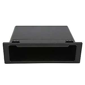 Dash Radio Storage Box, Interior Multi Application Single Din Large Space Dash Radio Pocket Black for Car Replacement for
