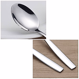 HOMMP Long Handle Iced Tea Spoon, Stainless Steel Ice Cream Spoon, Set of 16