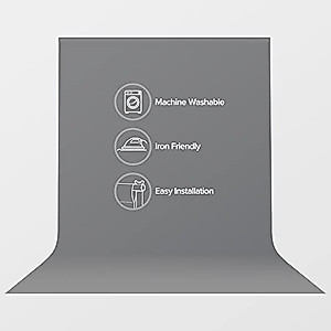 Julius Studio 6 x 9 ft. (72 x 108 inch) Pure Gray Backdrop Screen, 100% Pure Seamless Background, High Density 150 GSM Grey Fabric with Elastic String Clips for Photo Video Streaming Studio, JSAG799