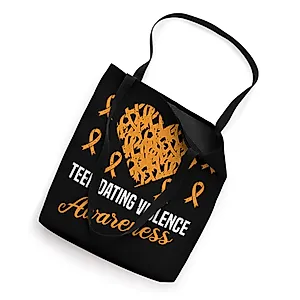 Teen Dating Violence Awareness Orange Ribbon Tote Bag