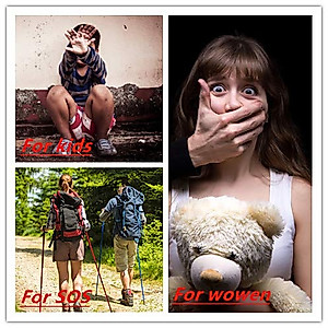 Portable Mini Motion Detector Alarm + 120DB Ear-Piercing Siren + SOS LED Light, Hotel Door Room Security Device for Female Women Kids Life Safety While Travelling Alone 2-Pack