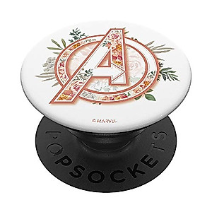Marvel Avengers Floral Logo PopSockets PopGrip: Swappable Grip for Phones & Tablets