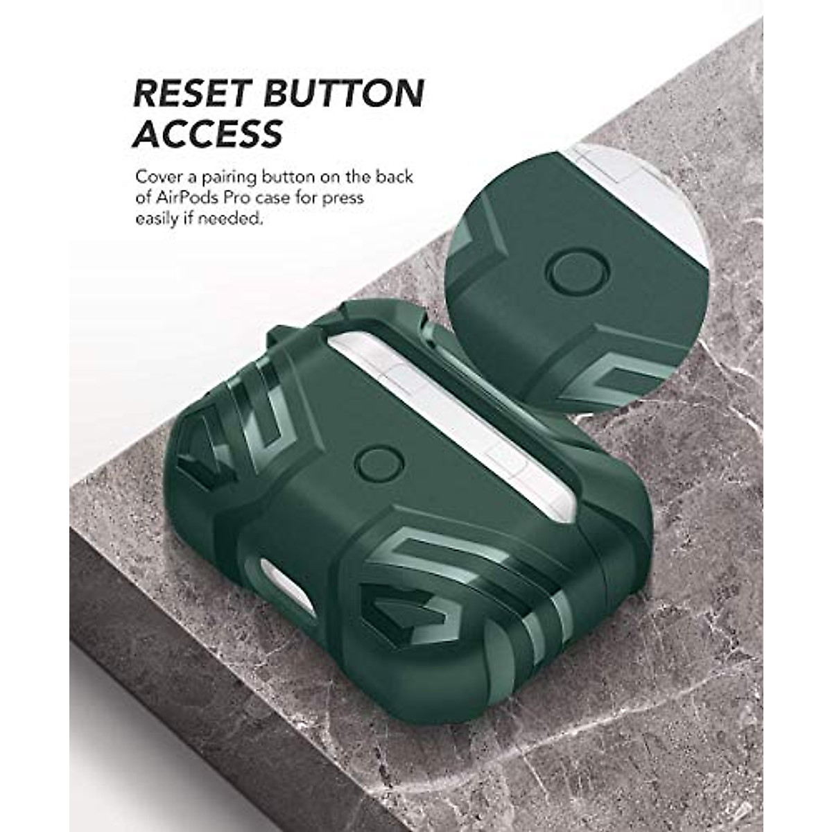 MOBOSI Vanguard Armor Cell Phone Accessory Bundle - AirPods Pro Case & iPhone 11 Pro Max Case (Midnight Green)