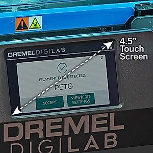 Dremel DigiLab 3D45-01 3D Printer with Filament - Heated Build Plate & Auto 9-Point Leveling - PC & MAC OS, Chromebook, iPad Compatible - Nylon, ECO-ABS, PETG, PLA Print Capable